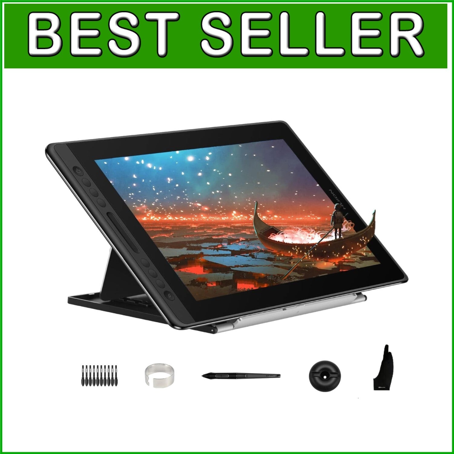 Full-Laminated 15.6" Drawing Tablet with Compatibility for Windows, Ma ...