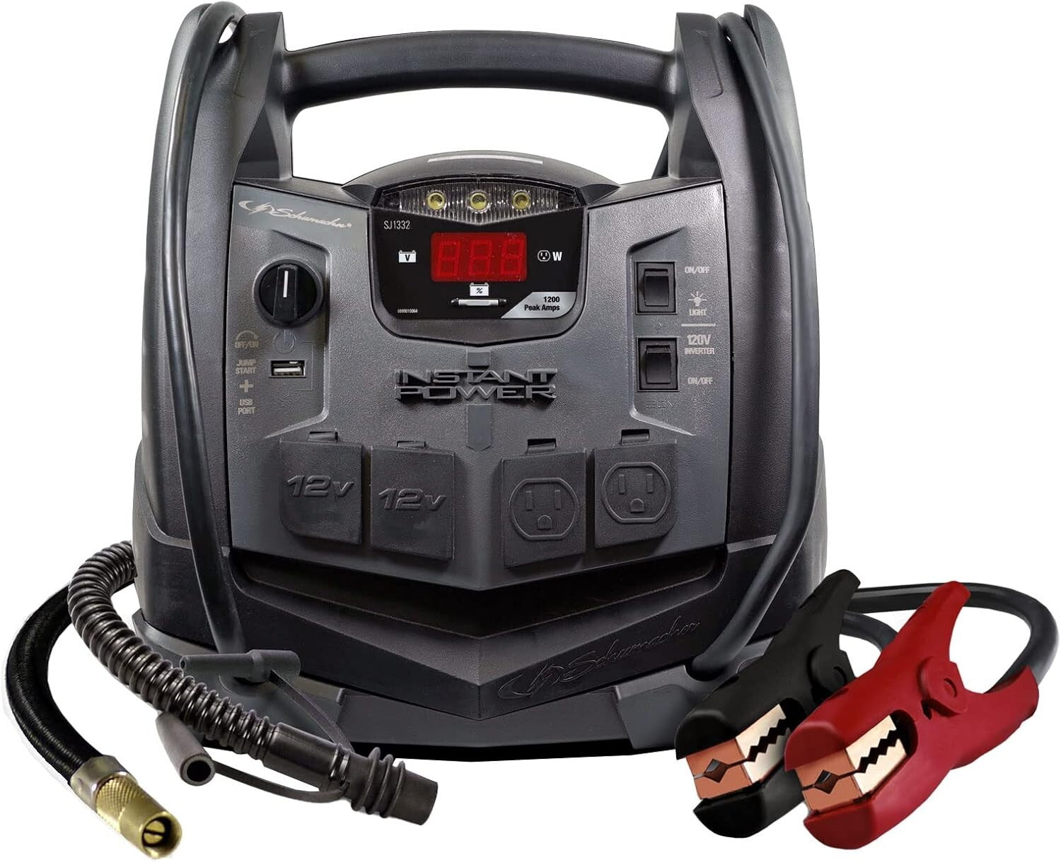 Compact 6-in-1 Jump Starter & Power Station - Perfect for Vehicles, Ca ...