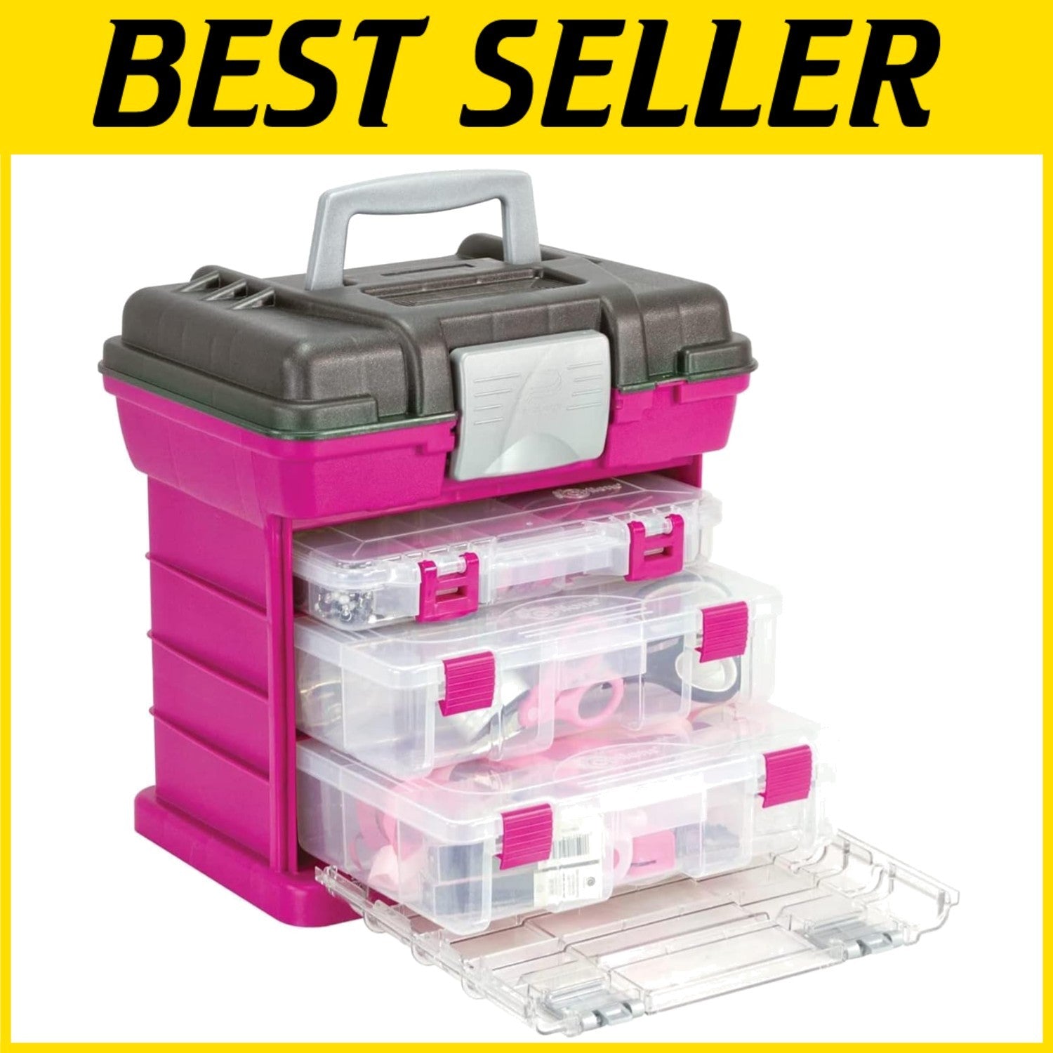 Grab N' Go Rack System - 3 Adjustable Craft Organizers with Pro-Latch ...