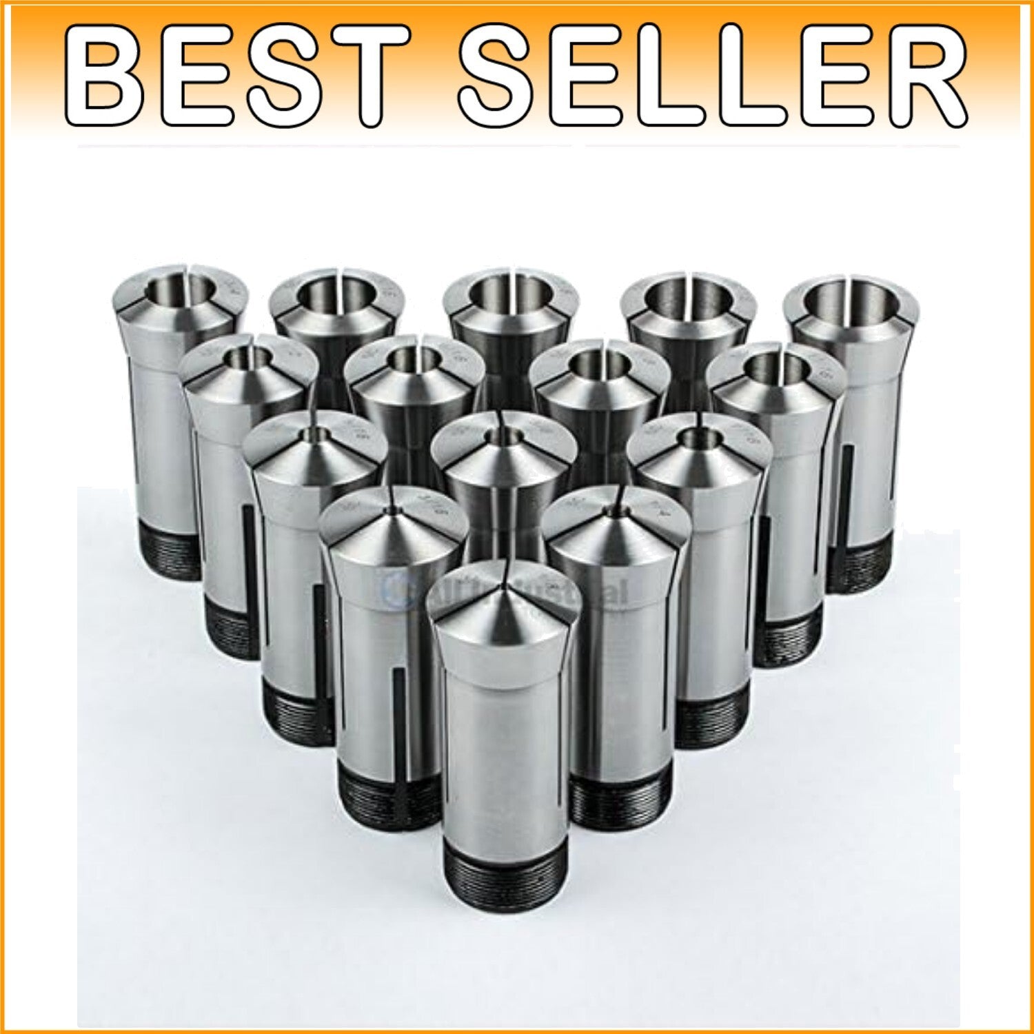 Versatile 15 Pc. 5C Collet Set for Lathes - Hardened Alloy Steel Const ...
