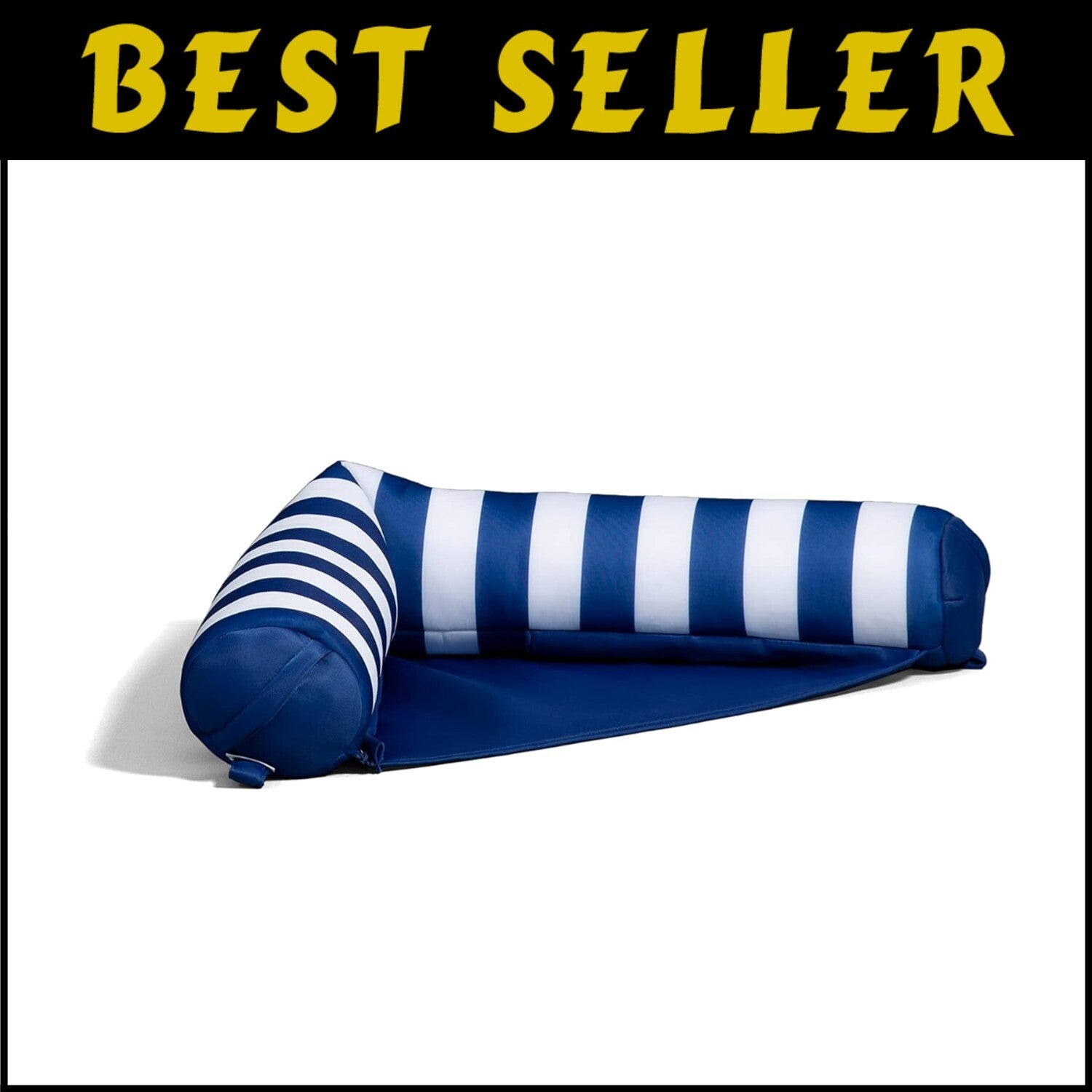 Nautical Striped No-Inflation Pool Float with Armrests & Cup Holder ...