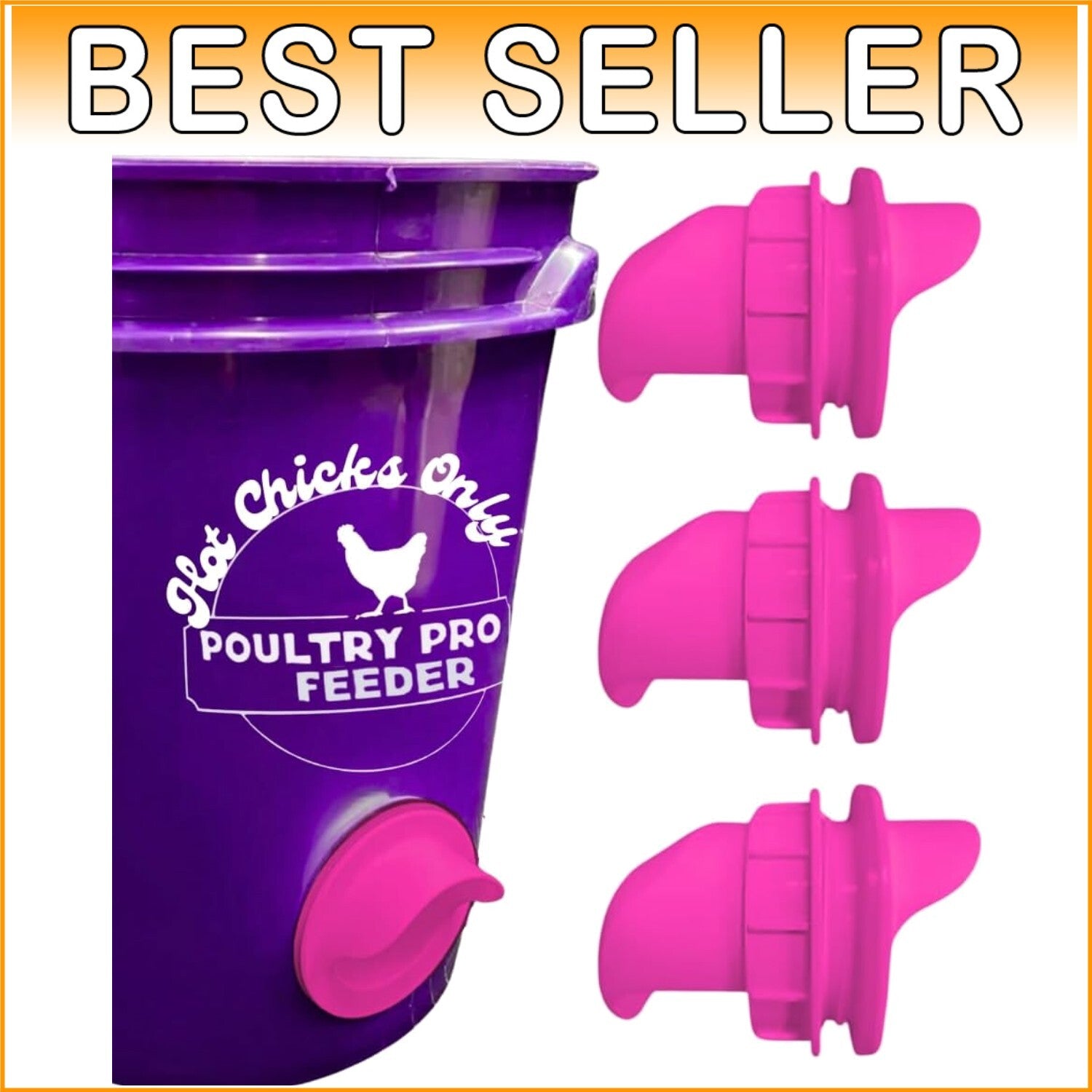 Original DIY PVC Gravity Fed Chicken Feeder Kit with 3 Ports - Made in ...