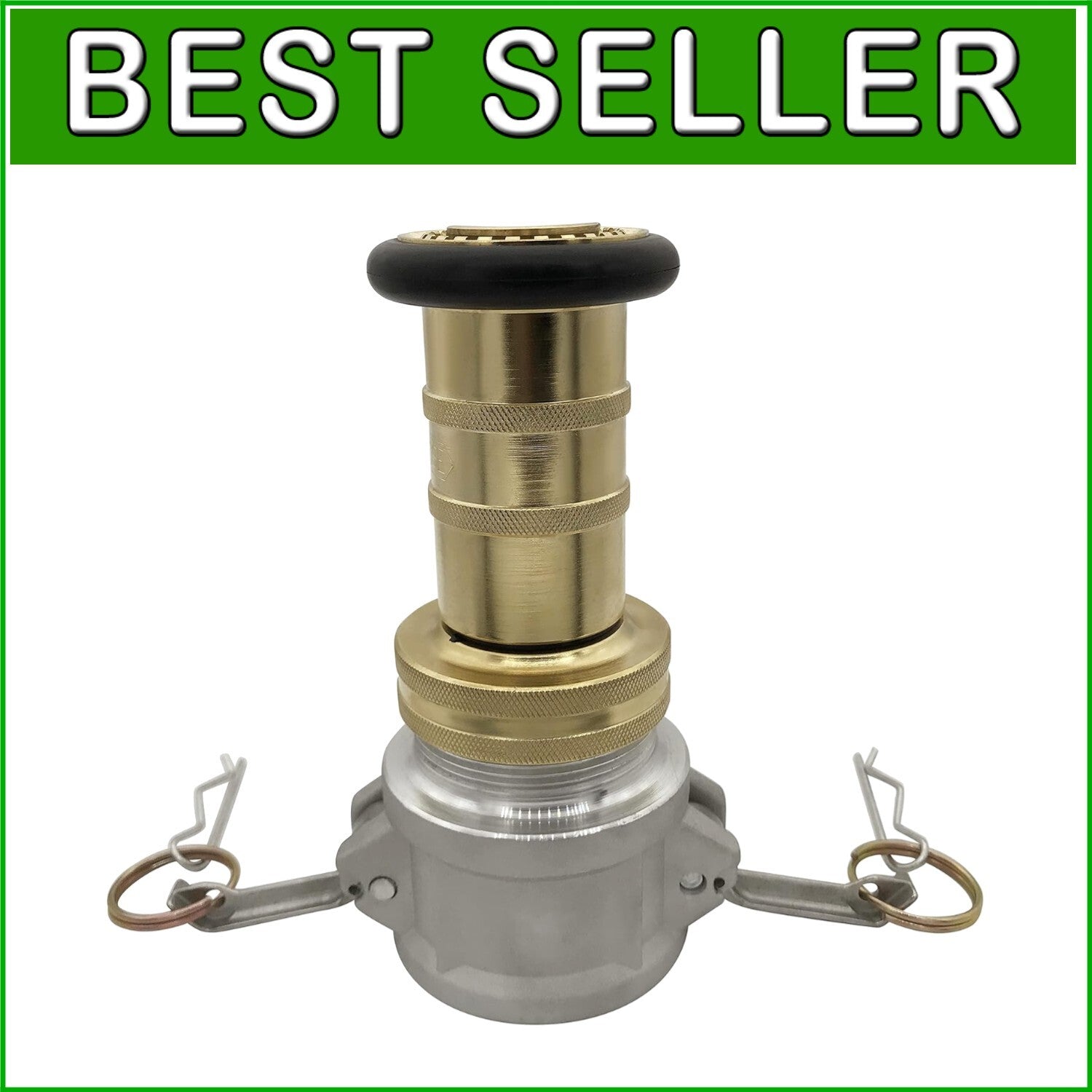 Adjustable 2-Inch Brass and Aluminum Fire Nozzle with Camlock for Effi ...